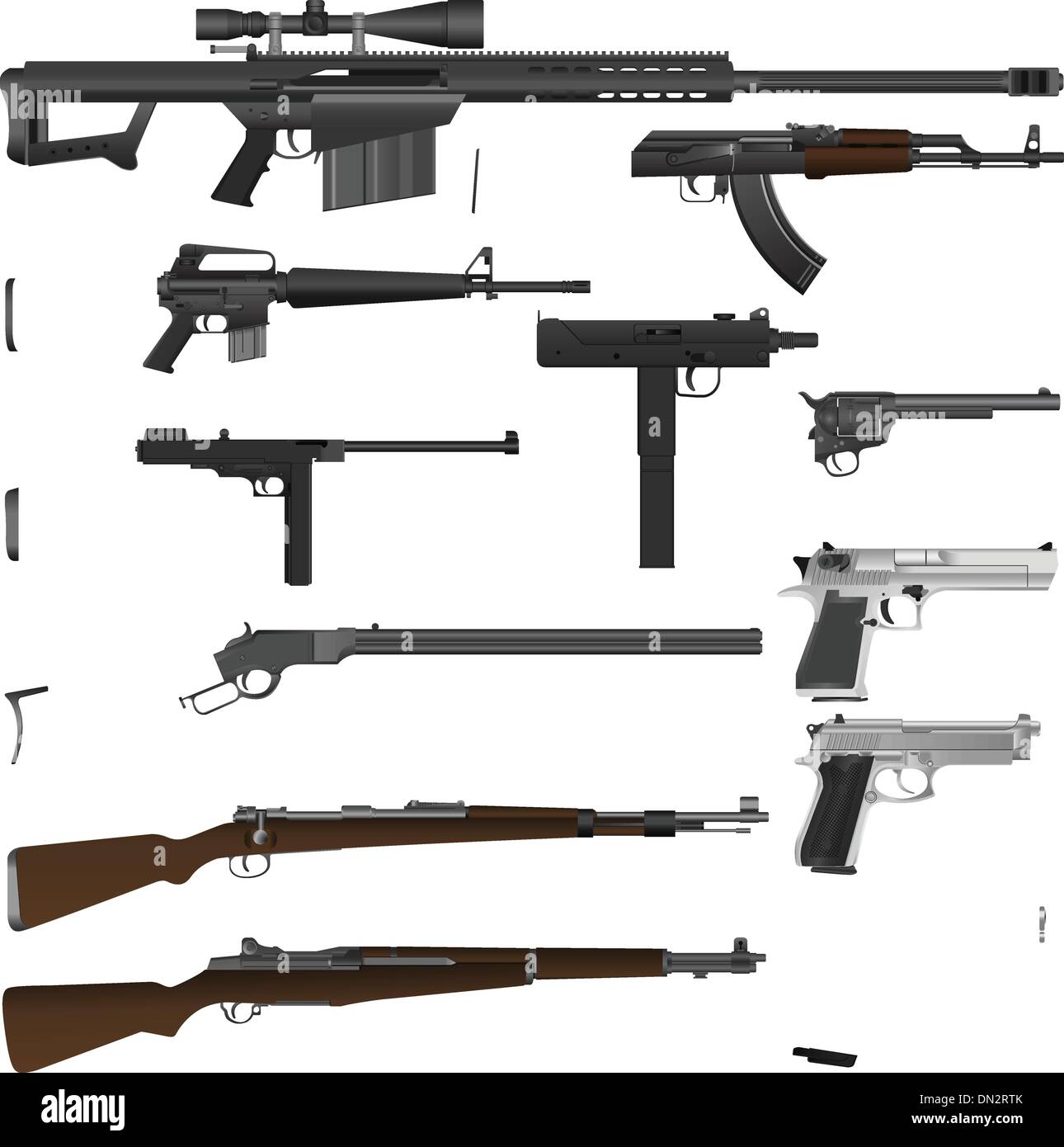 Submachine gun vector vectors hi-res stock photography and images - Alamy