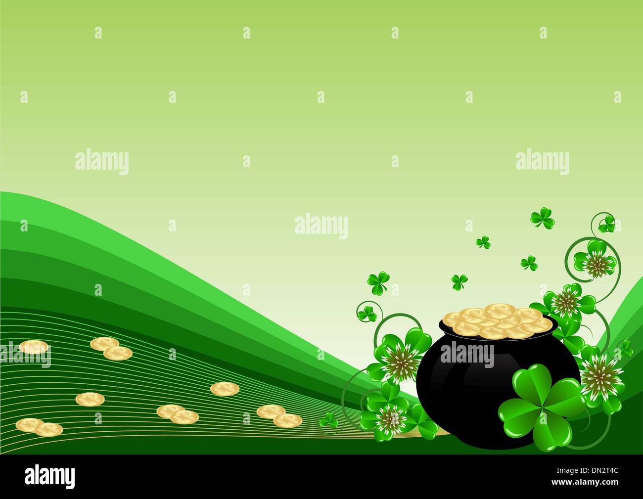 Shamrock greeting card Stock Vector Images - Alamy