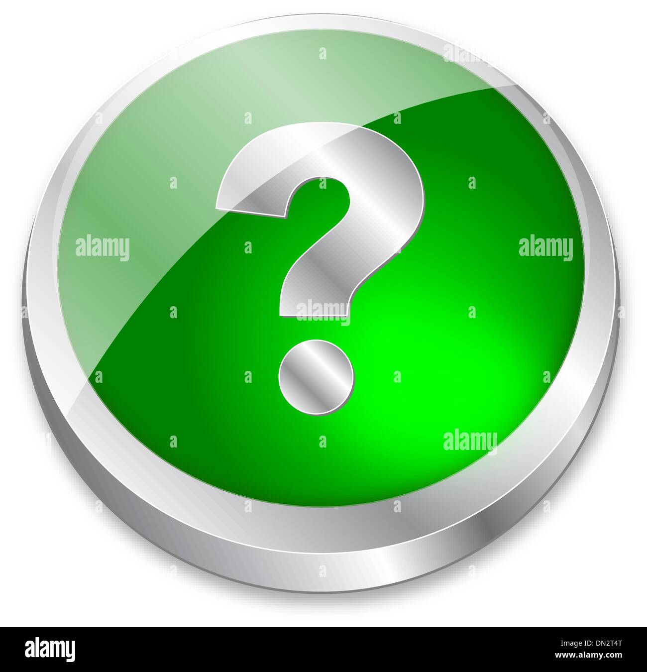 3d Green Question Mark