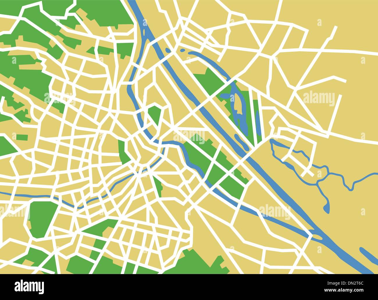 Vienna map vector hi-res stock photography and images - Alamy