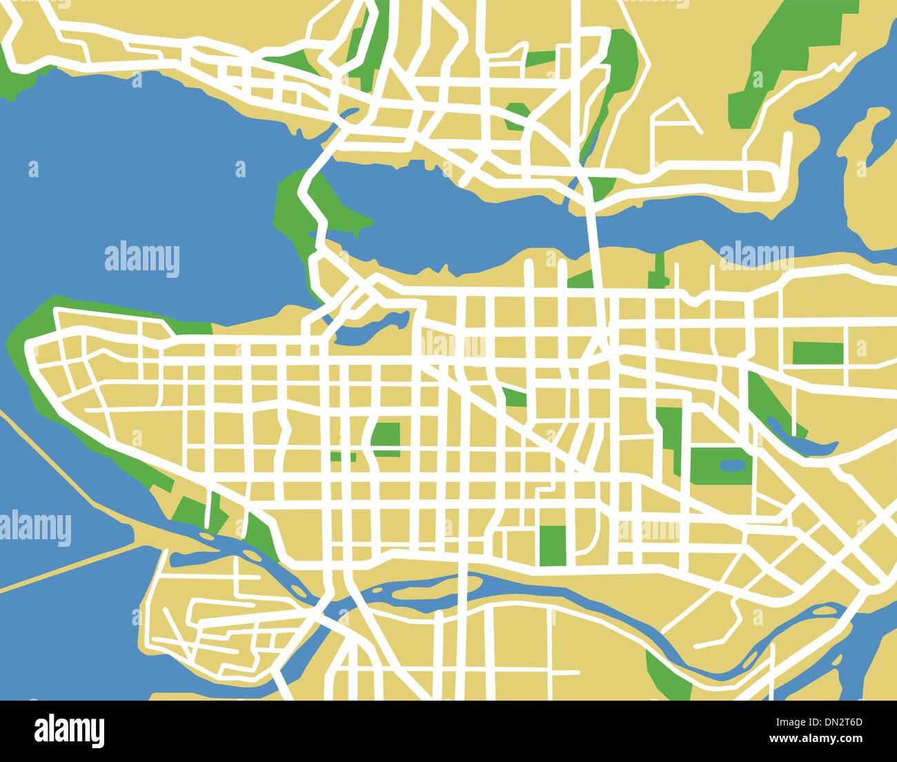 Downtown vancouver map hi-res stock photography and images - Alamy