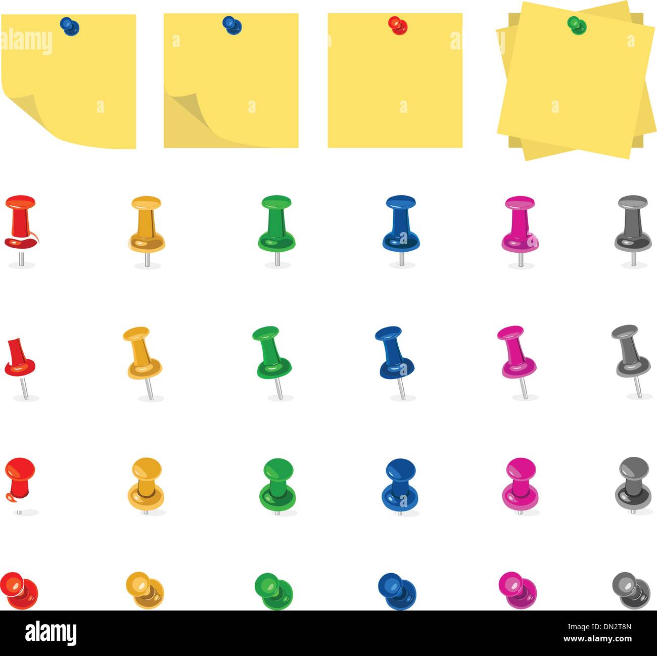 Bulletin board nail Stock Vector Images - Alamy