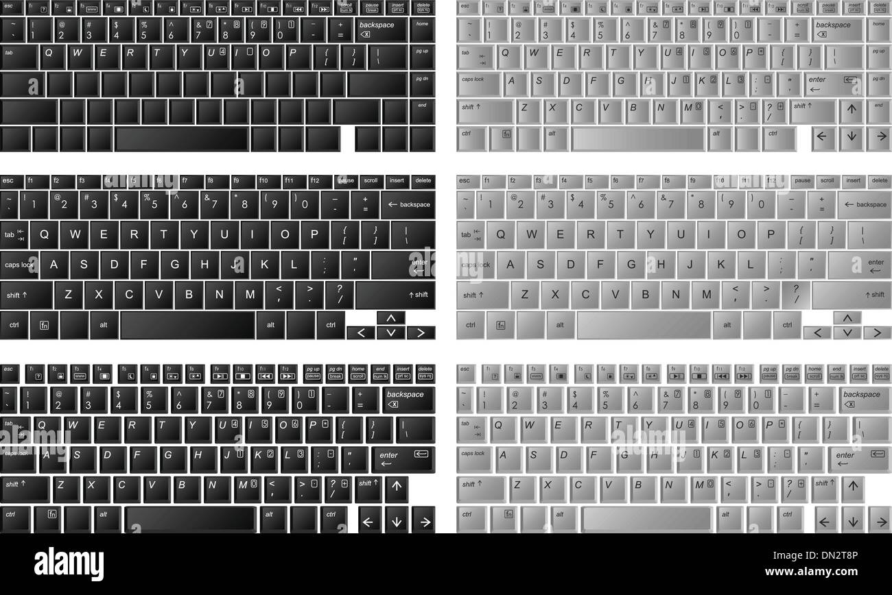 White keyboard vector vectors Black and White Stock Photos & Images - Alamy