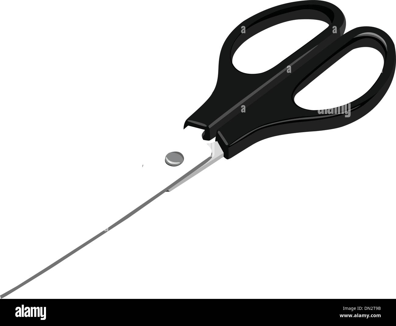 Steel scissors Stock Vector Images - Alamy