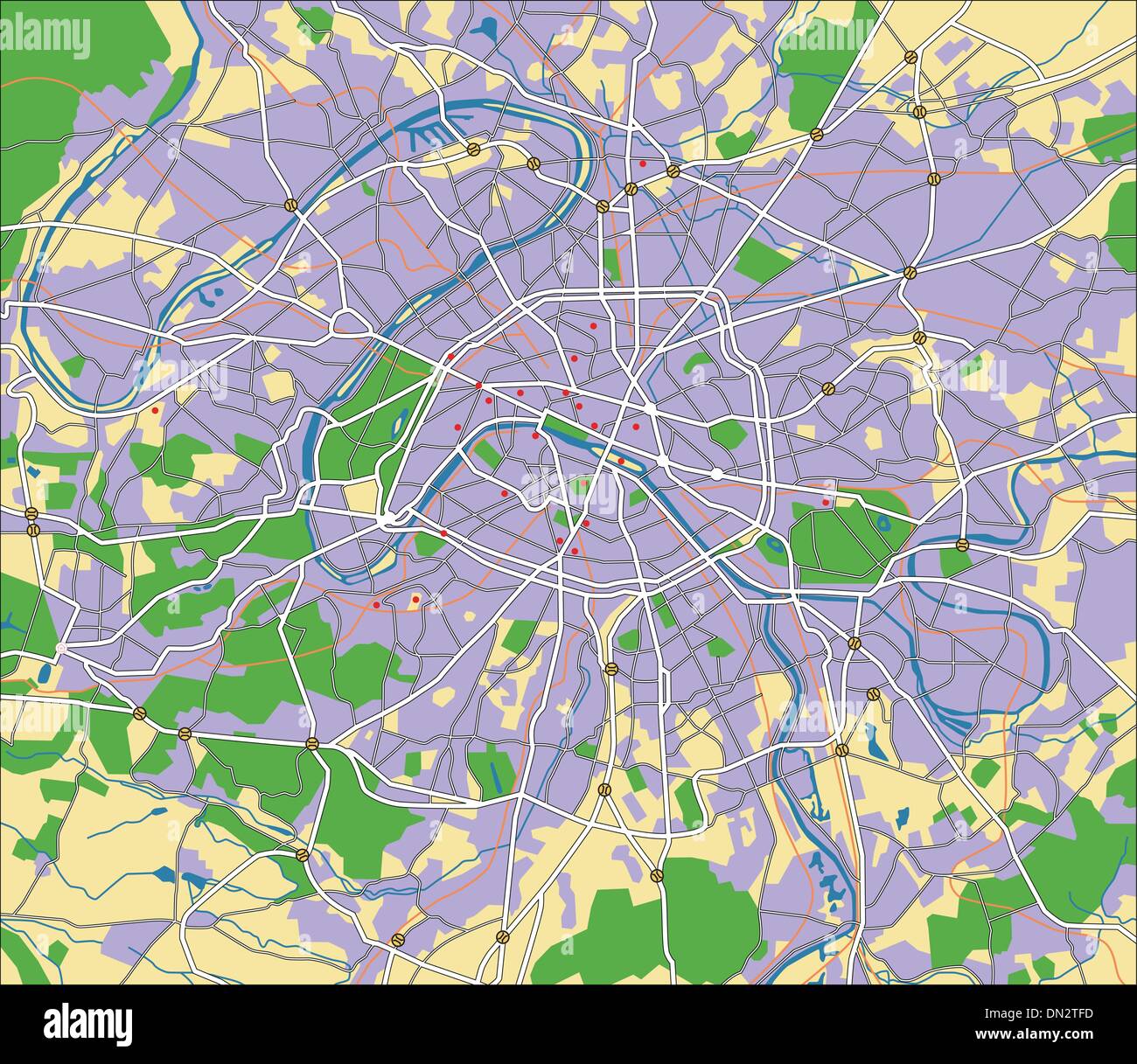 Paris map hi-res stock photography and images - Alamy