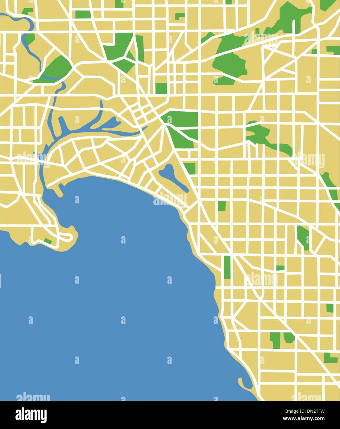 Melbourne map hi-res stock photography and images - Alamy