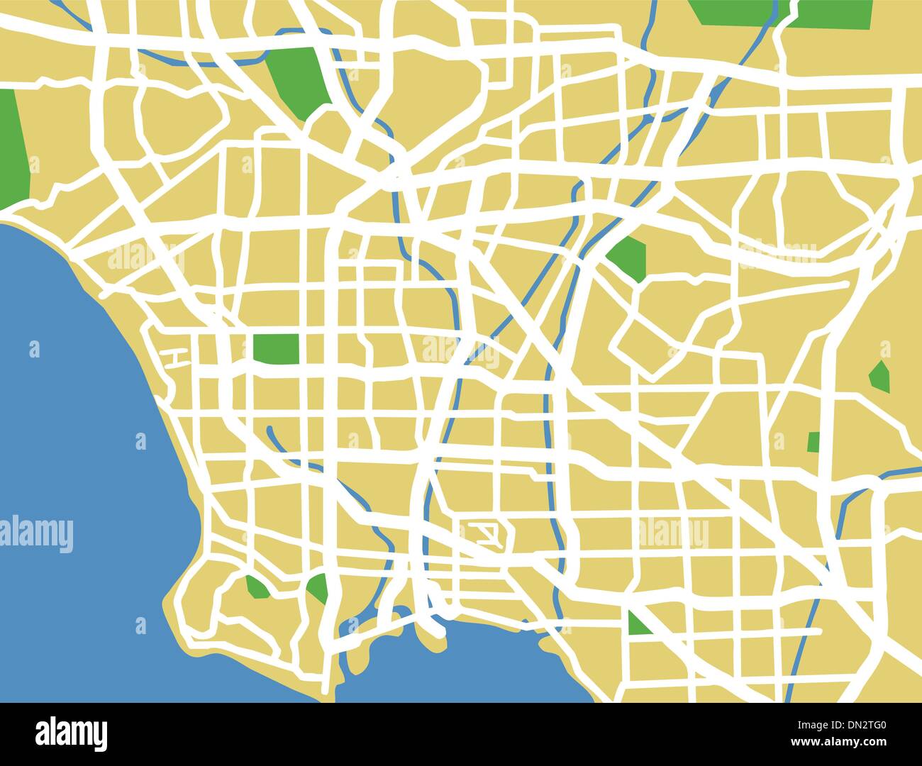 Los angeles map hi-res stock photography and images - Alamy