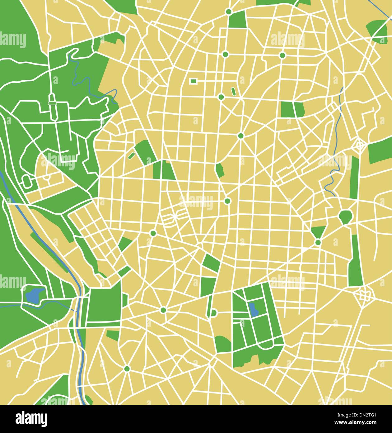 Madrid map Stock Vector Images - Alamy