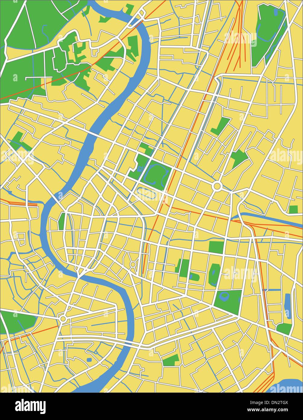 Bangkok map vector Stock Vector Images - Alamy
