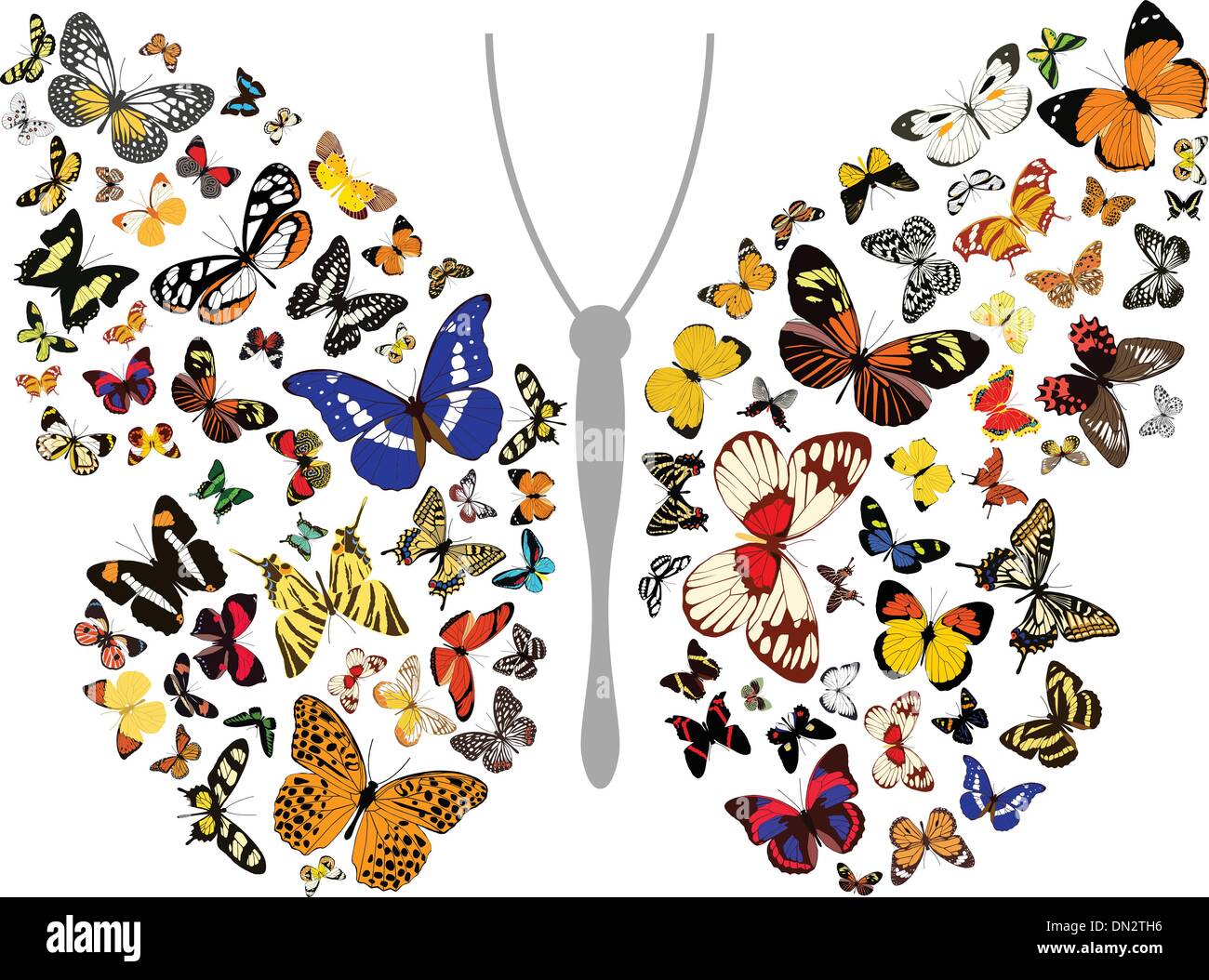 Butterfly profile black background Stock Vector Images - Alamy