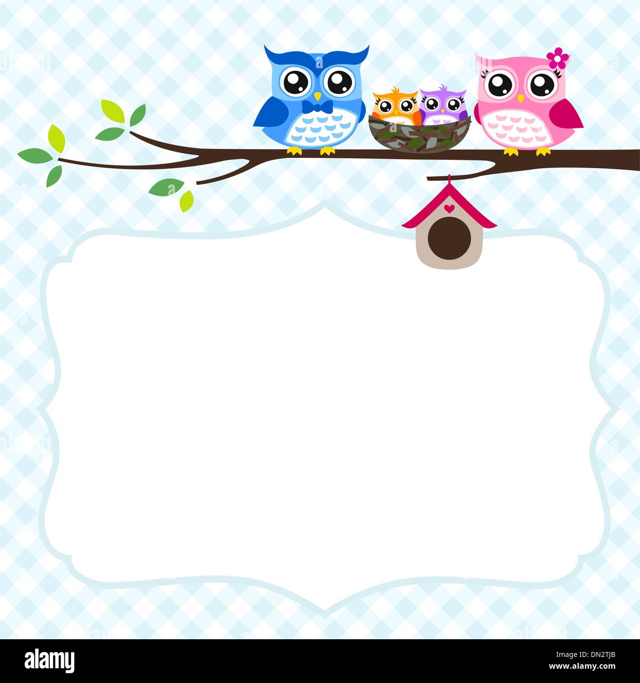 Owl house tree Stock Vector Images - Alamy