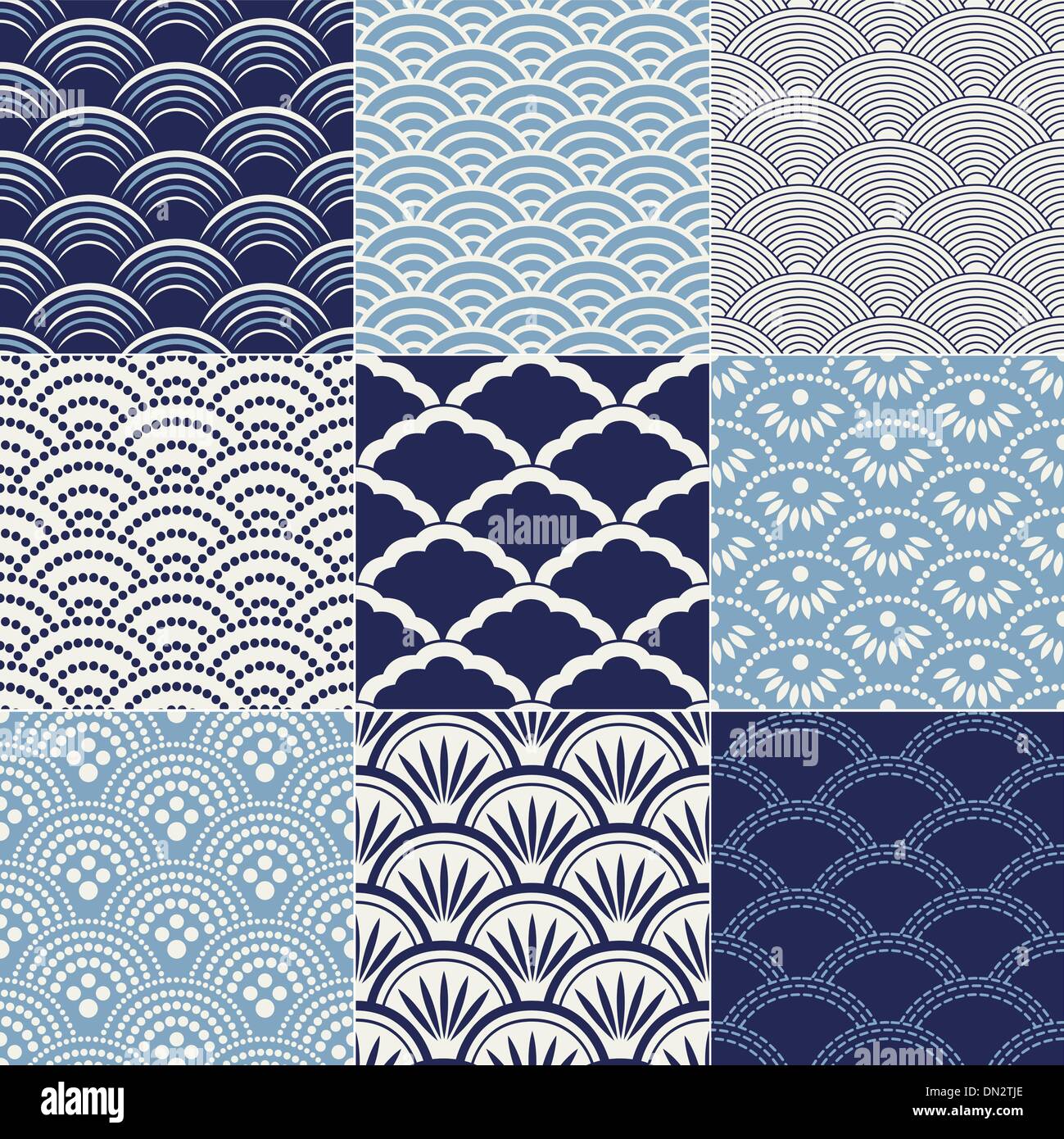 Japanese wave pattern hi-res stock photography and images - Alamy