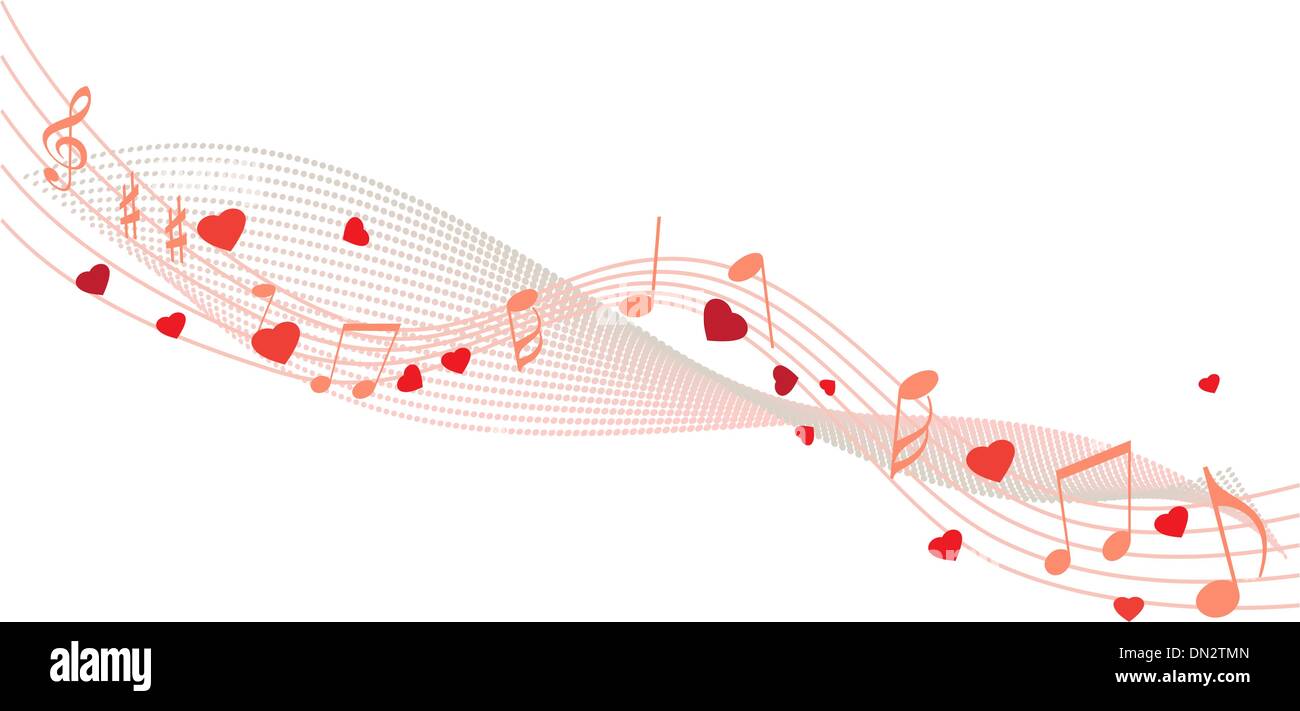 Love song and music notes - vector illustration Stock Vector Image ...