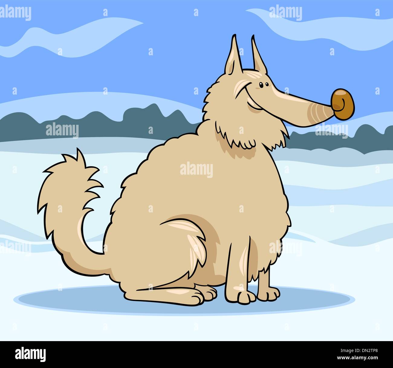 eskimo dog cartoon illustration Stock Vector Image & Art - Alamy