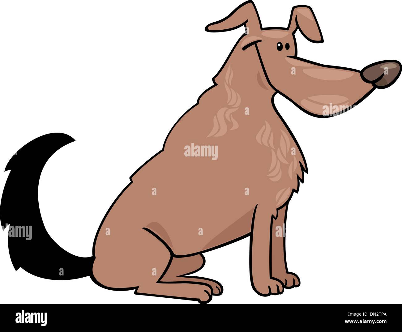 Cute sitting dog cartoon illustration hi-res stock photography and ...