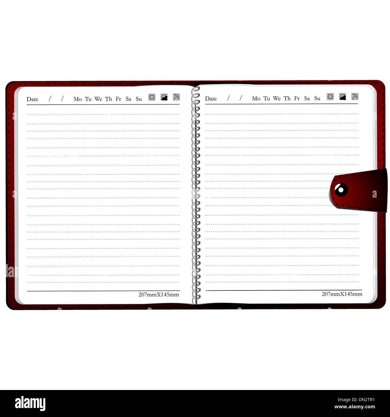 Organizer note book Stock Vector Images - Alamy