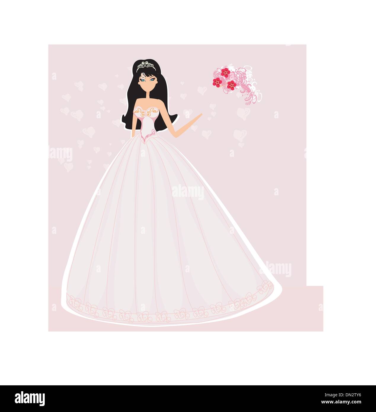 Princess wedding bouquet Stock Vector Images - Alamy