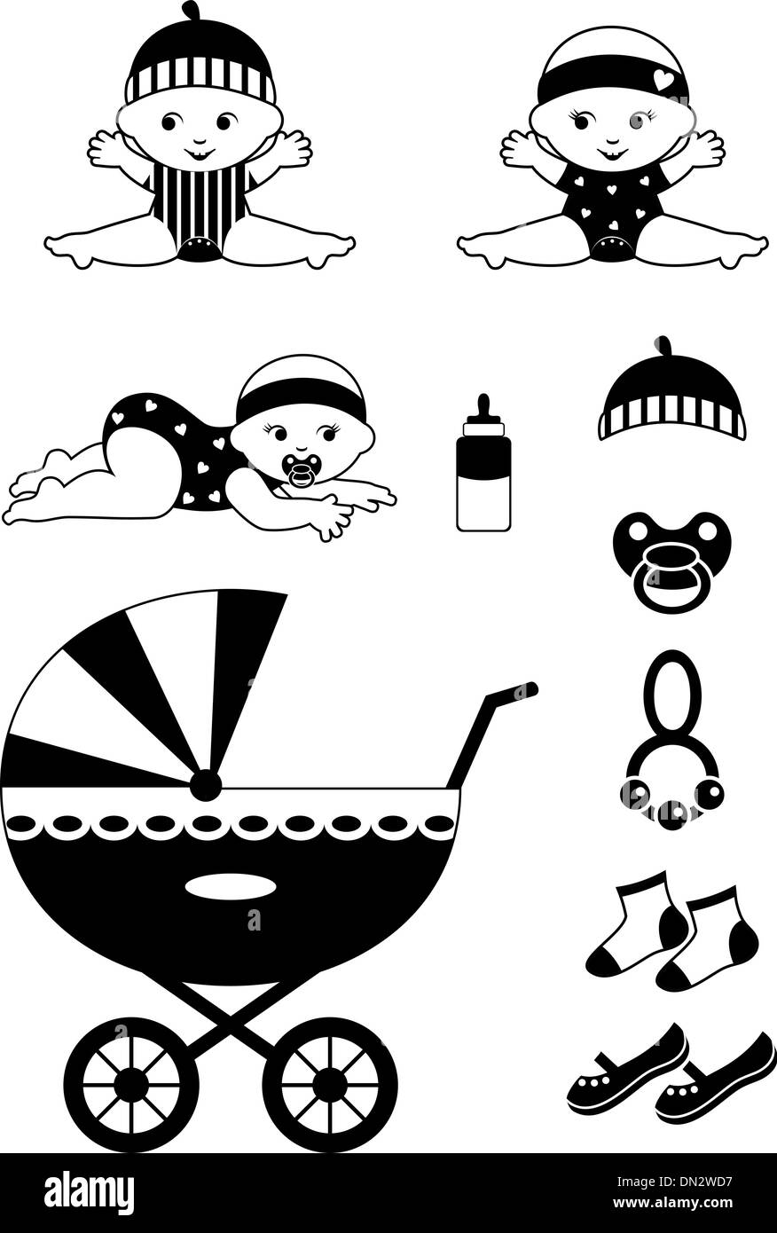Baby icon set Stock Vector Image & Art - Alamy