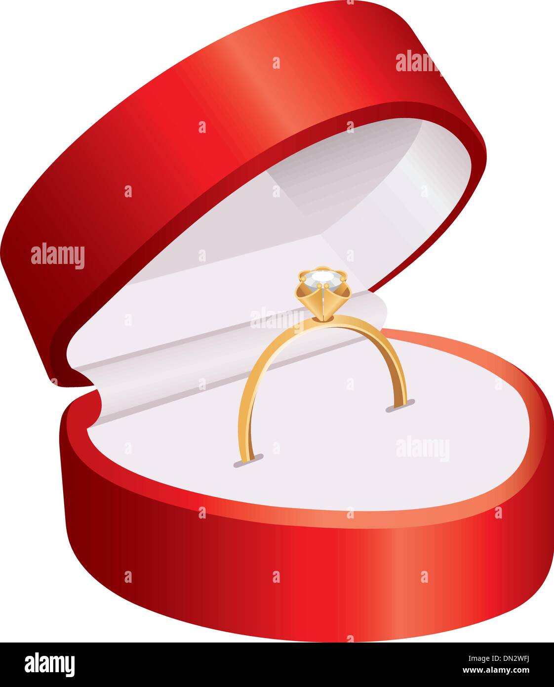 Diamond ring in red Stock Vector Images - Alamy