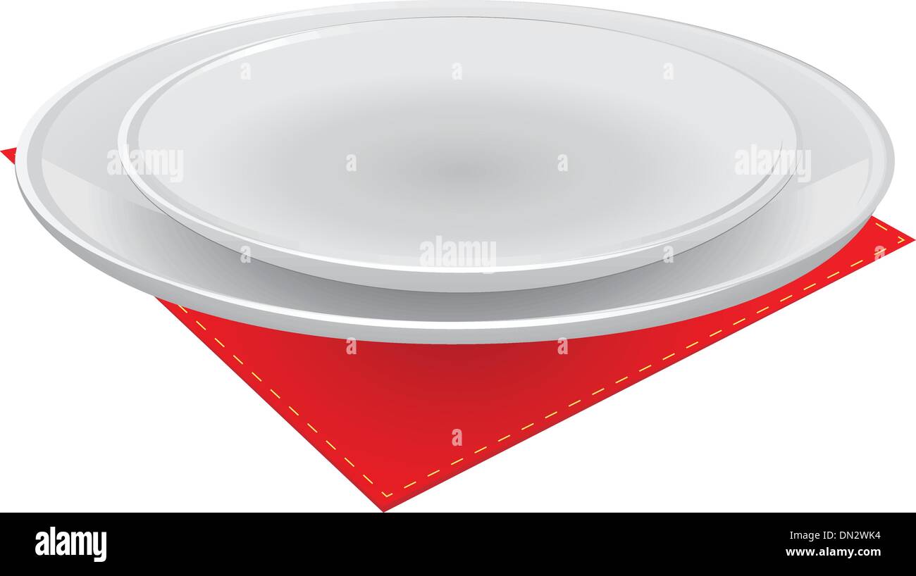 Napkin in red white Stock Vector Images - Alamy