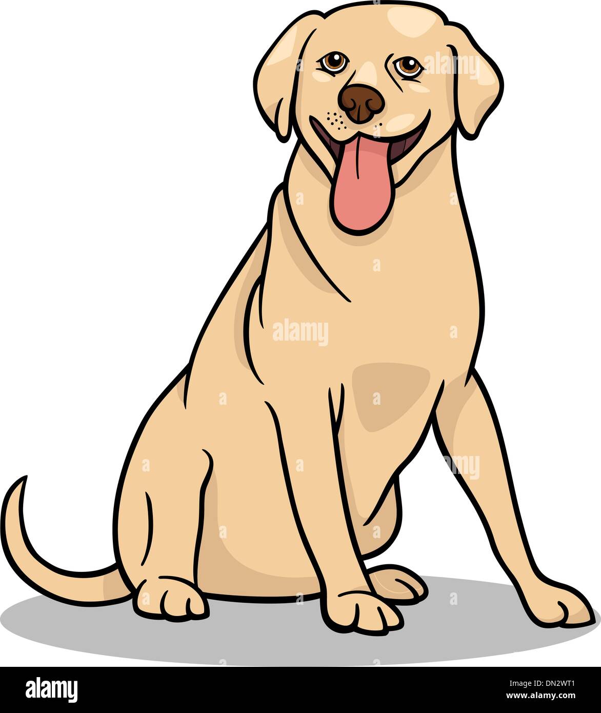 labrador retriever dog cartoon illustration Stock Vector Image & Art ...