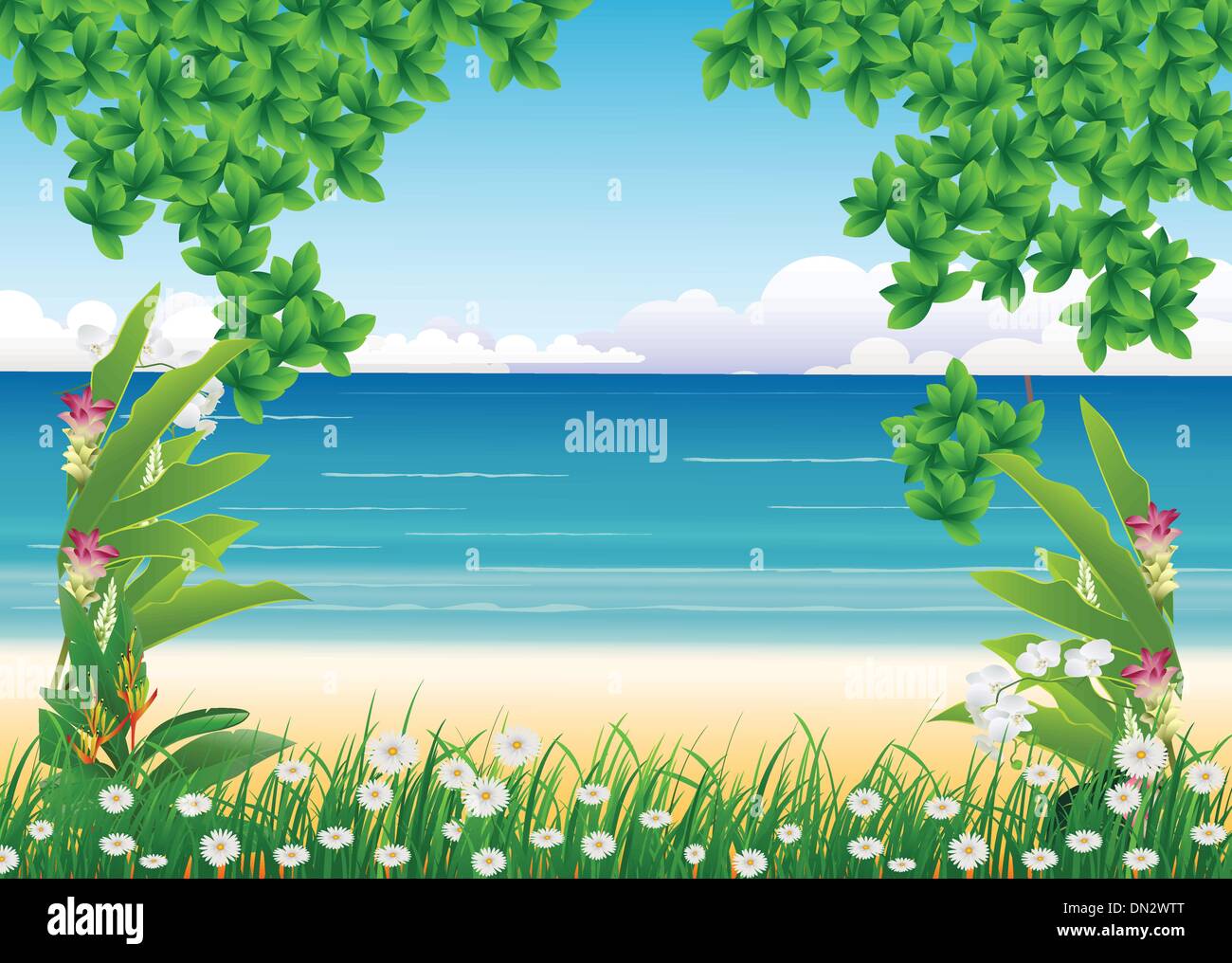 Background tranquil Stock Vector Images - Alamy