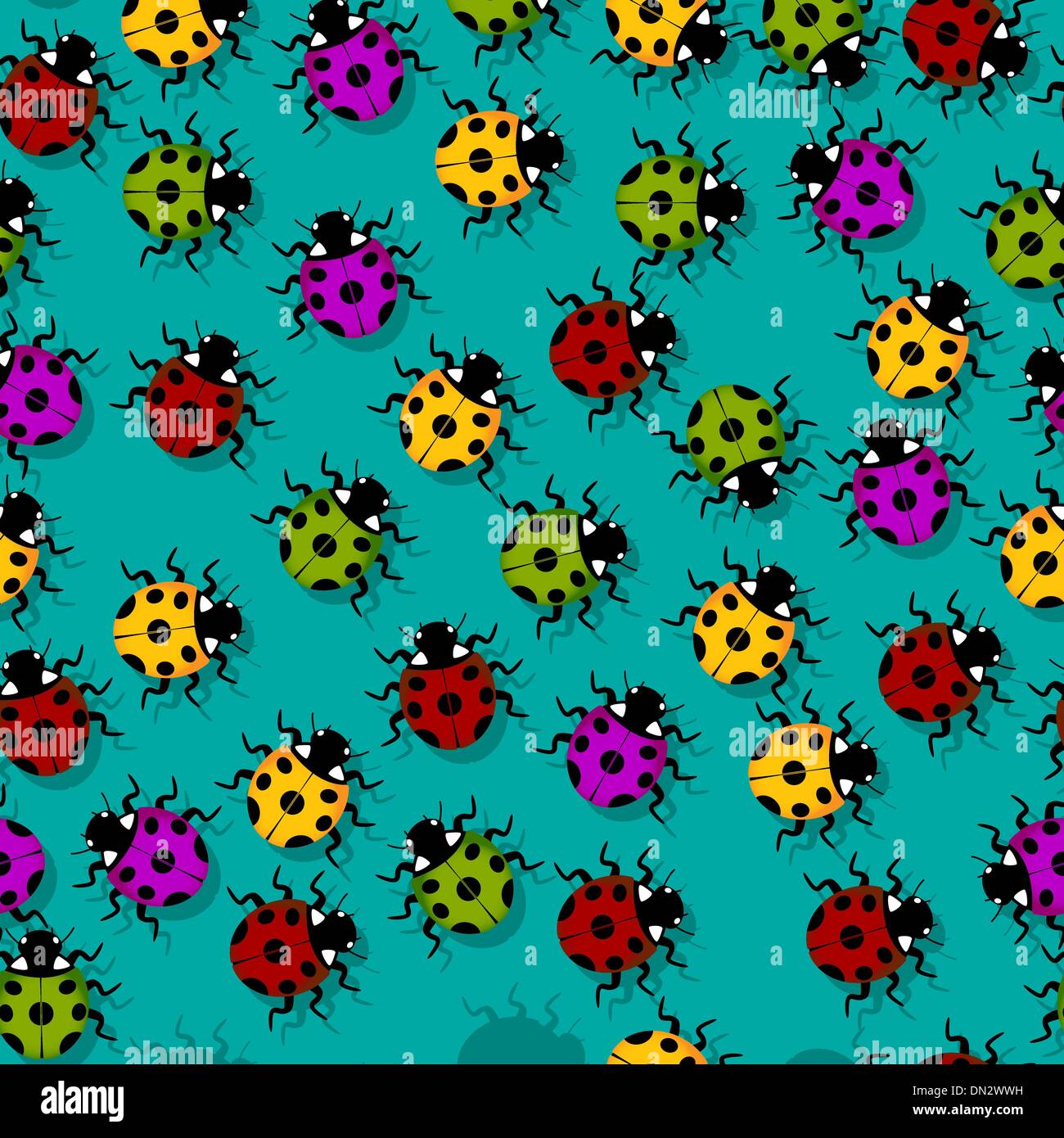 Ladybug pattern hi-res stock photography and images - Alamy