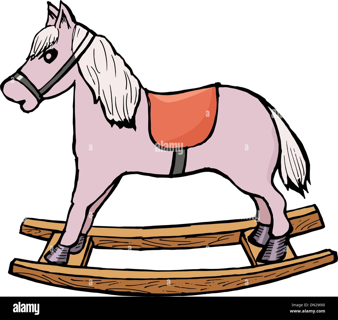 Rocking horse Stock Vector Images - Alamy