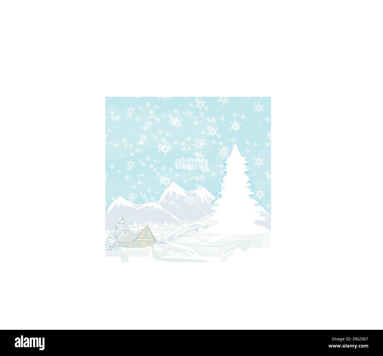 winter landscape - vector Stock Vector Image & Art - Alamy