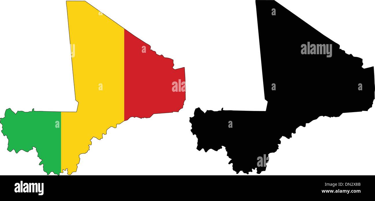 Mali map of africa Stock Vector Images - Alamy