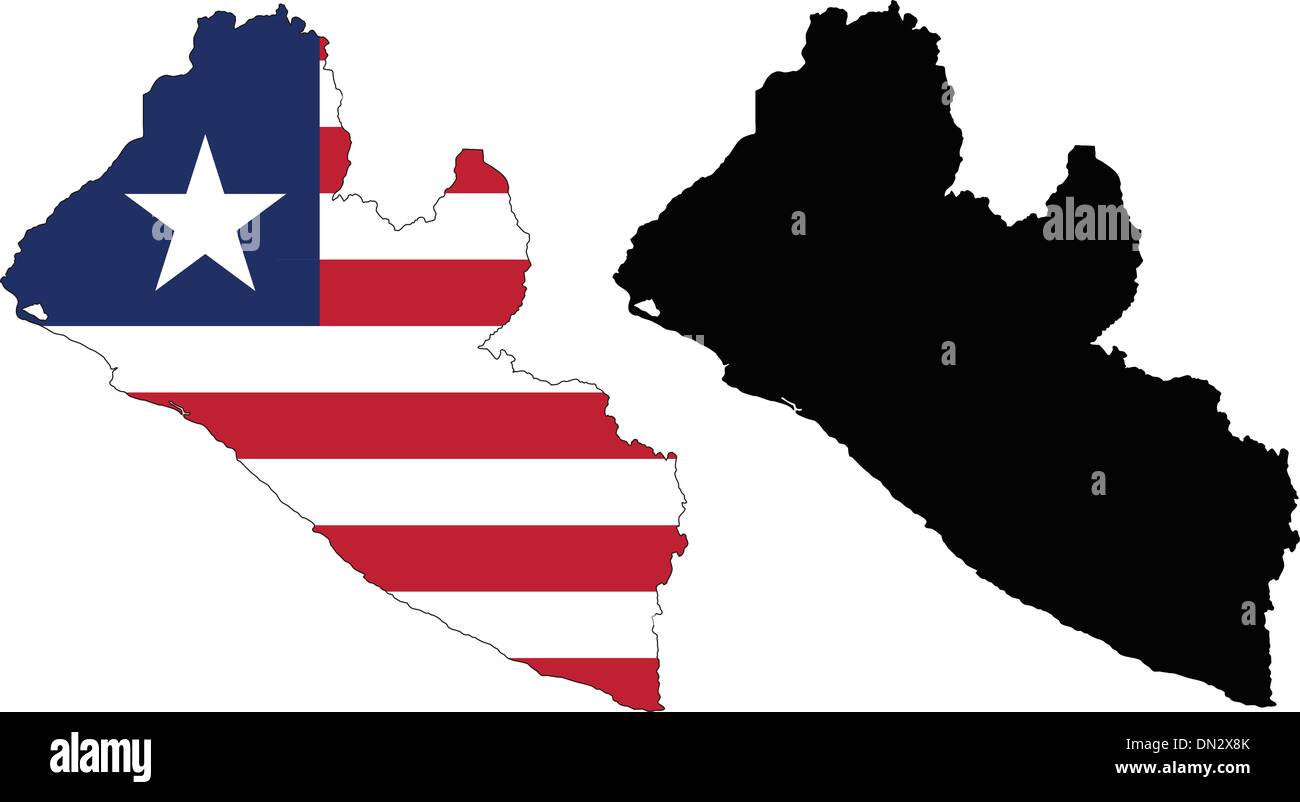 Map of liberia isolated Stock Vector Images - Alamy