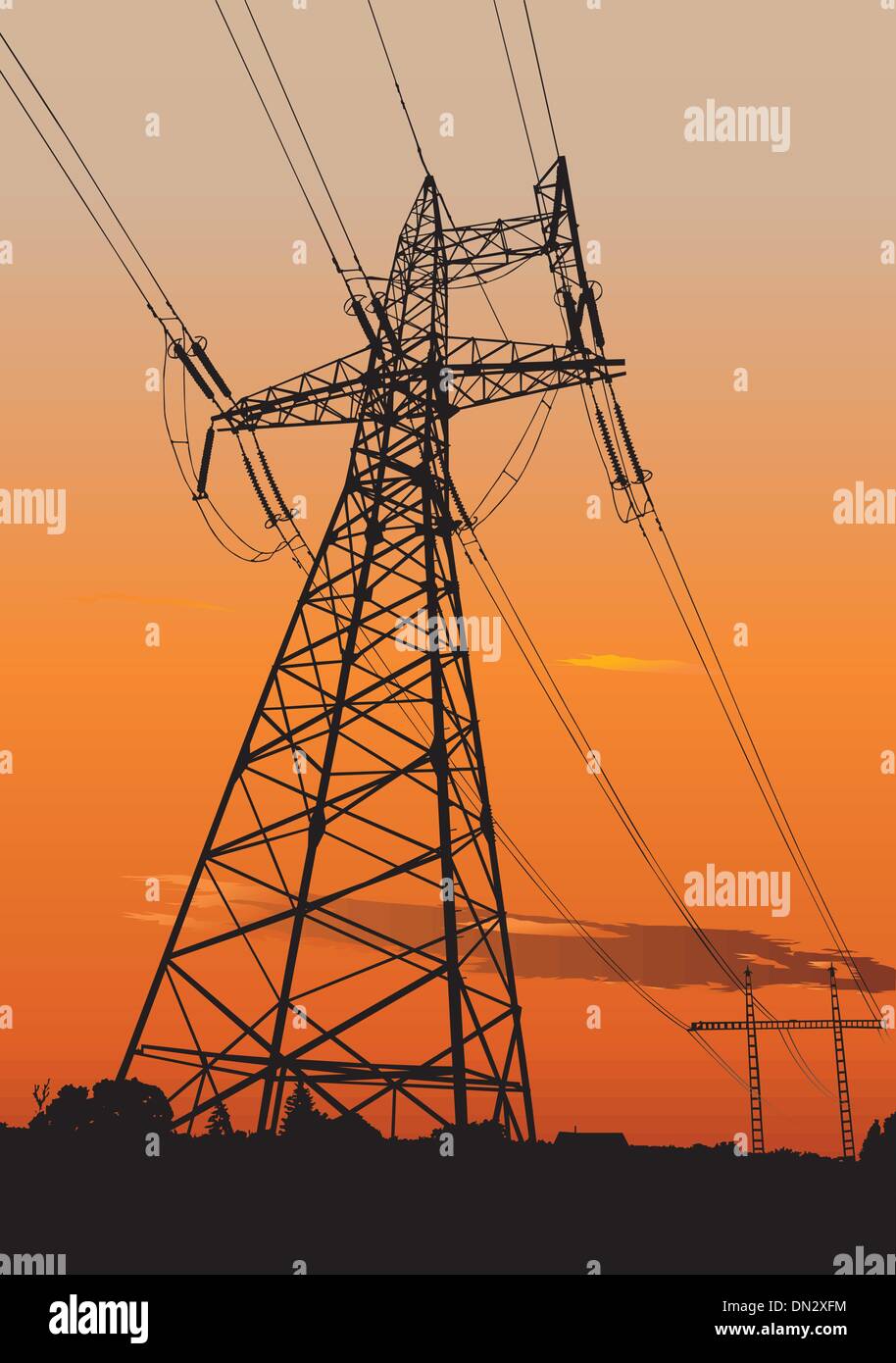 Transmission electric power Stock Vector Images - Alamy