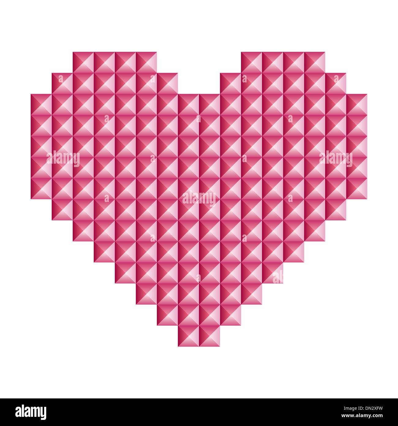 Heart square geometric symbol Cut Out Stock Images & Pictures - Alamy