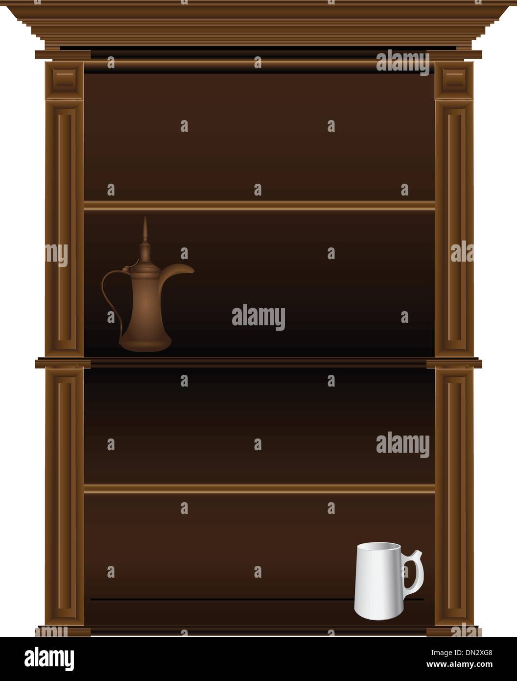 Kitchen cabinet dishes Stock Vector Images - Alamy