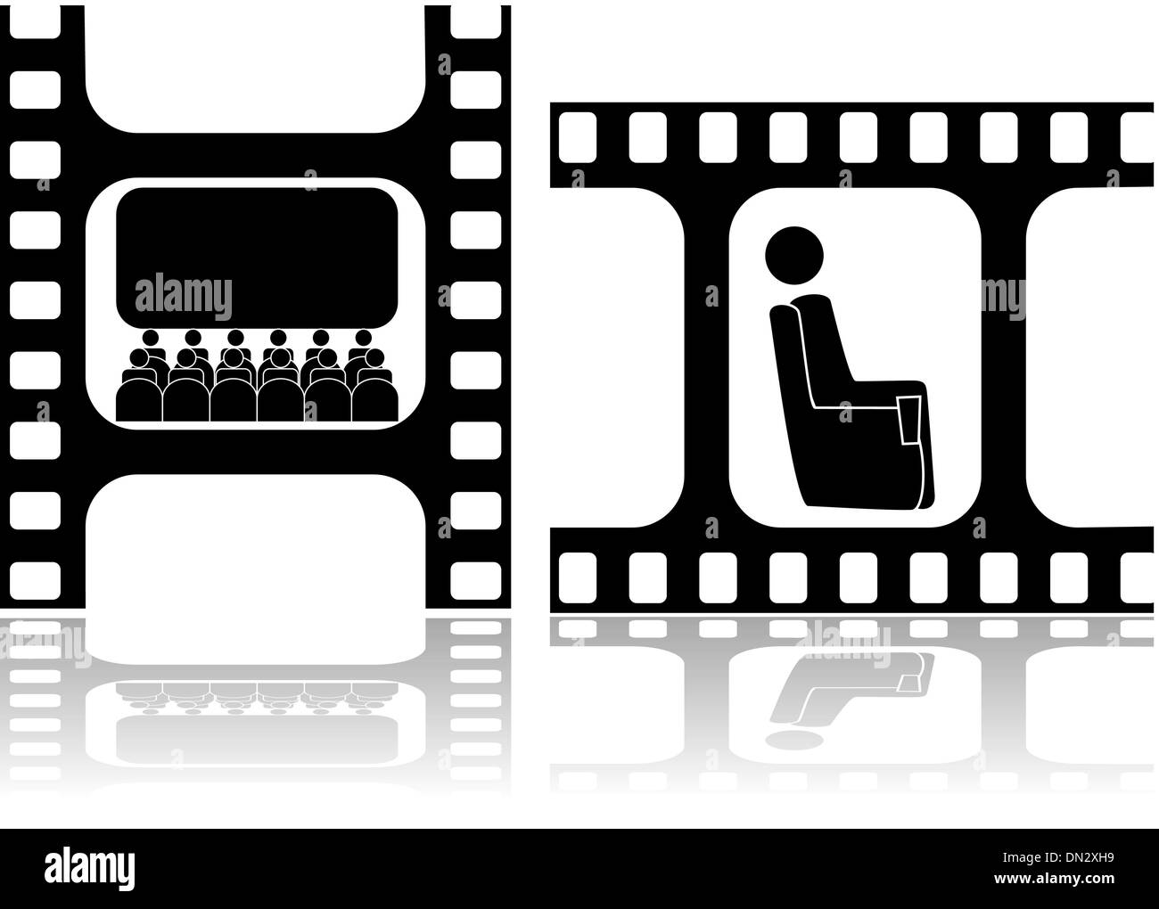 Movie theatre screen Stock Vector Images - Alamy