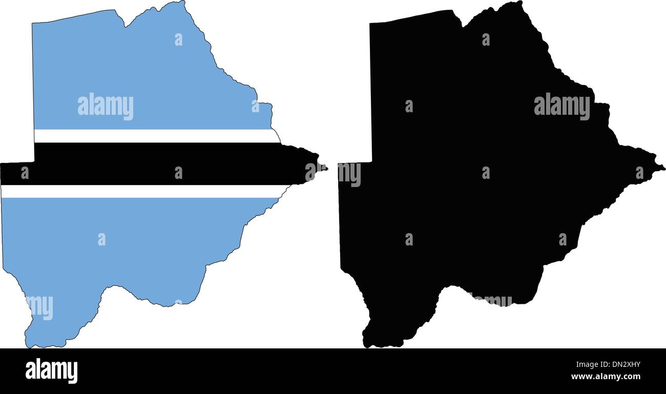 Outline map country botswana hi-res stock photography and images - Alamy