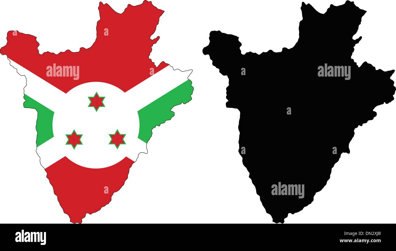 Burundi flag and map Stock Vector Images - Alamy