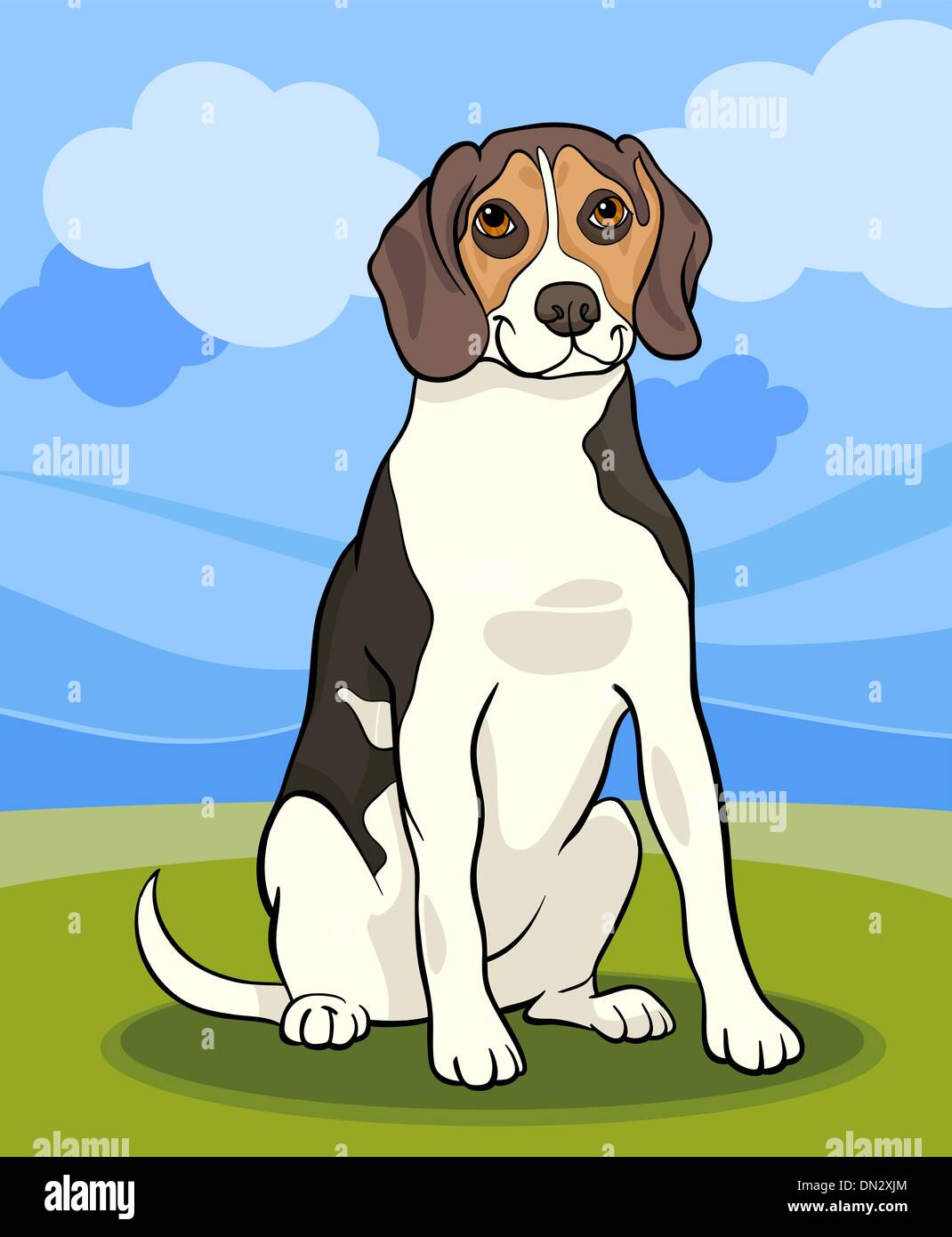 beagle dog cartoon illustration Stock Vector Image & Art - Alamy