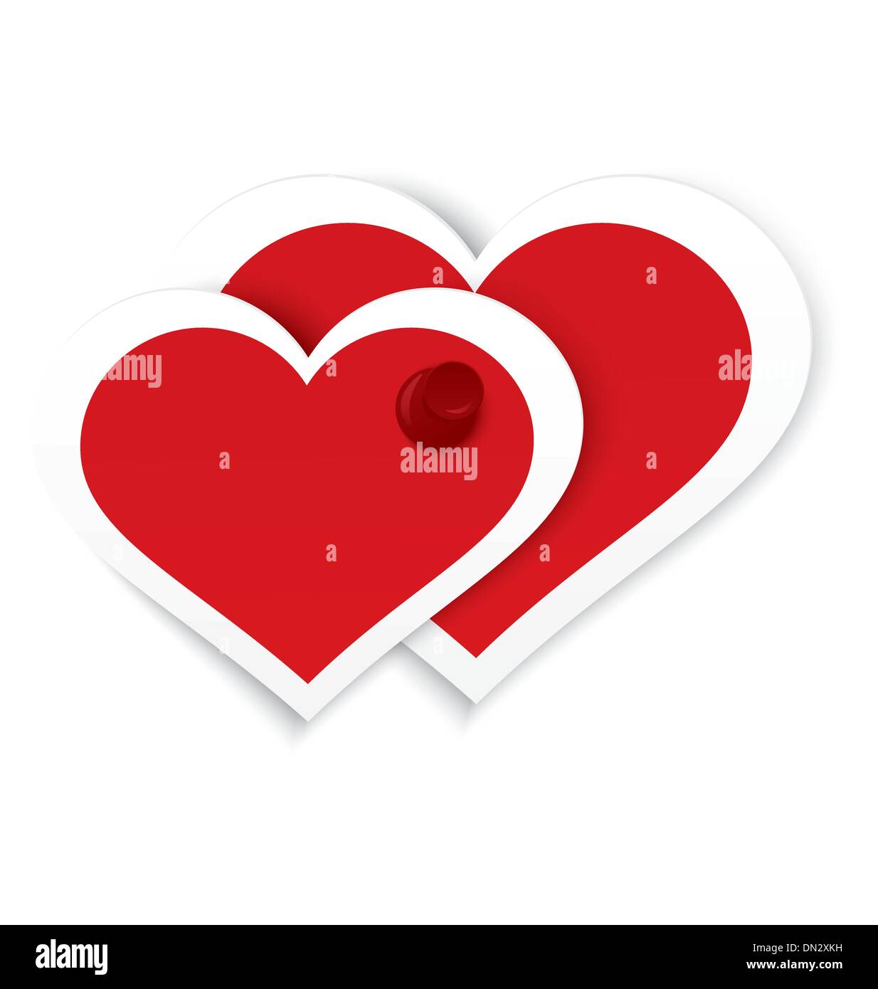 Heart stickers push pinned vector Stock Vector Image & Art - Alamy