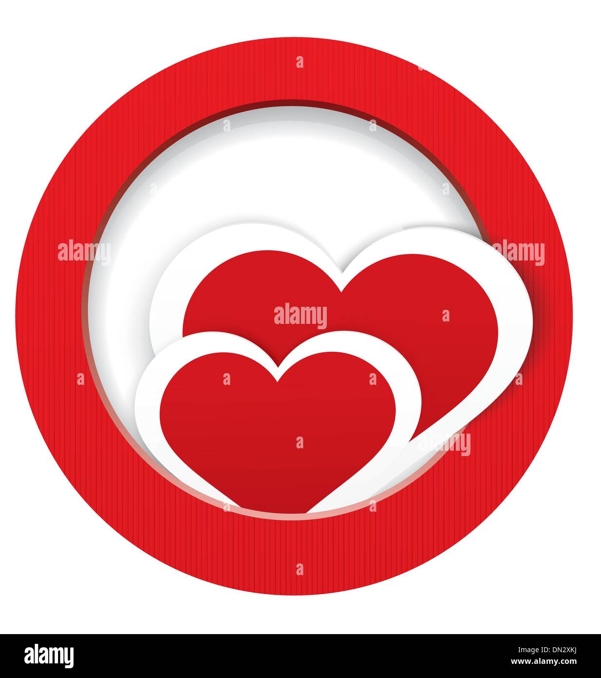 Heart stickers in and out frame vector Stock Vector Image & Art - Alamy