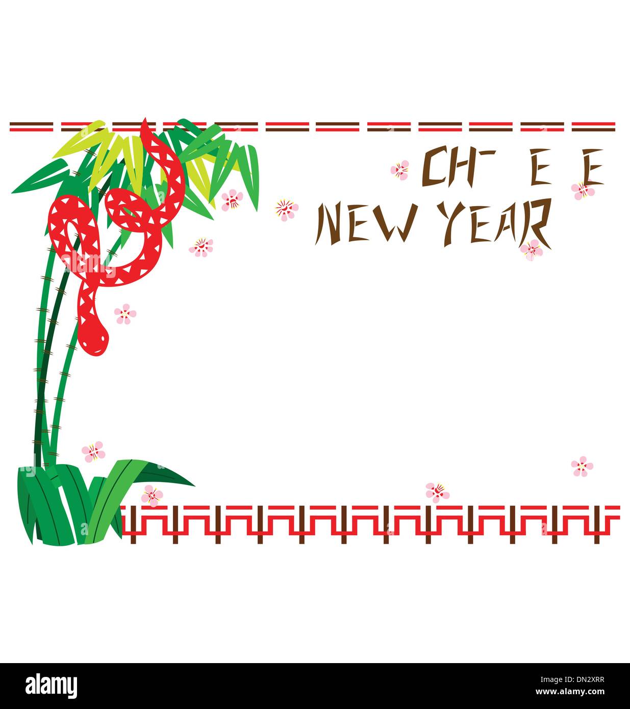 Chinese bamboo snake Stock Vector Images - Alamy