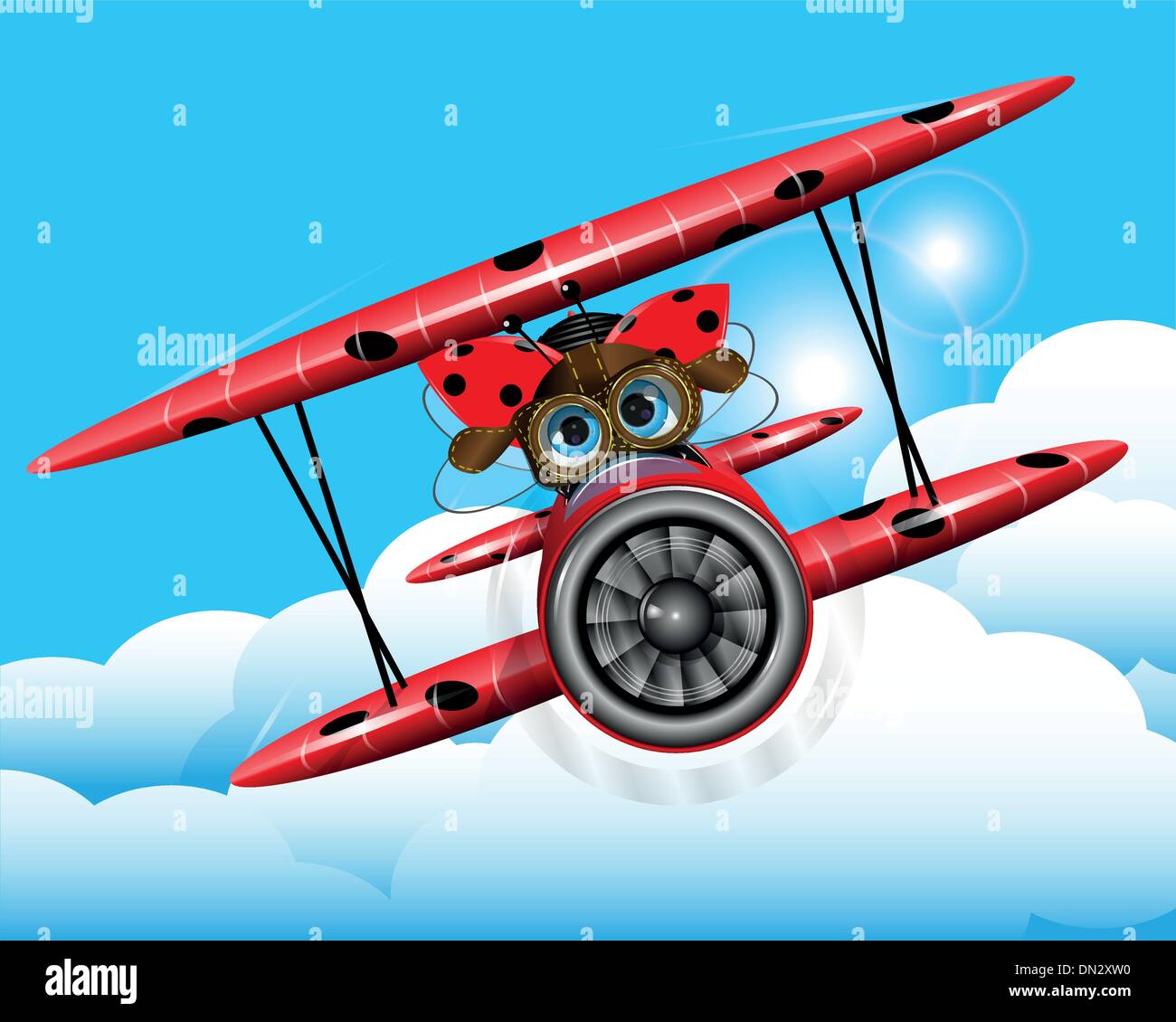 Ladybug flight Stock Vector Images - Alamy