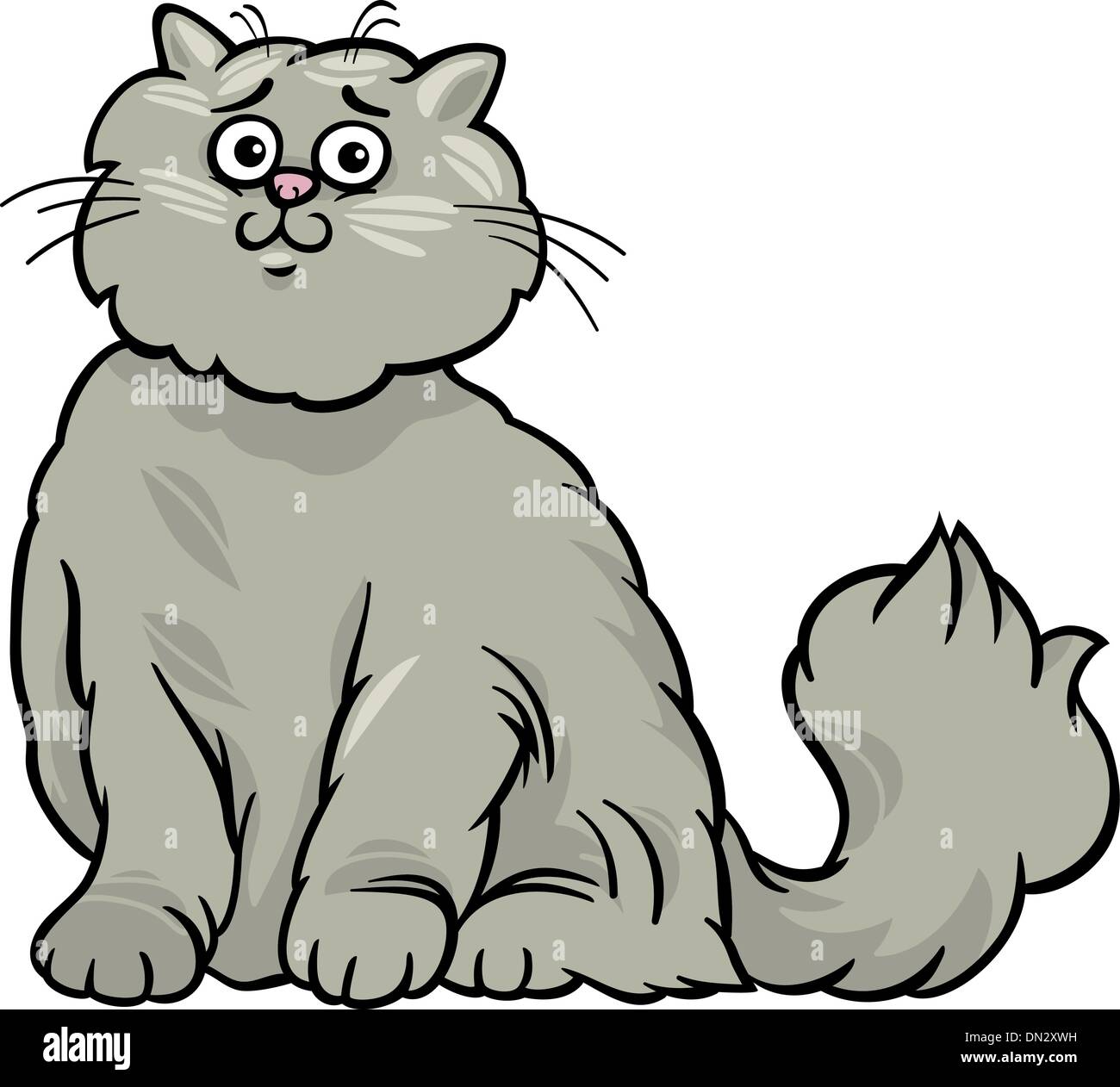 Persian cat cartoon illustration hi-res stock photography and images ...