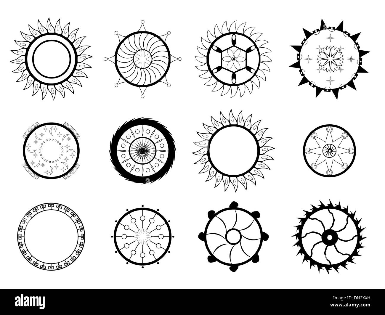 Round unique frames Stock Vector Image & Art - Alamy