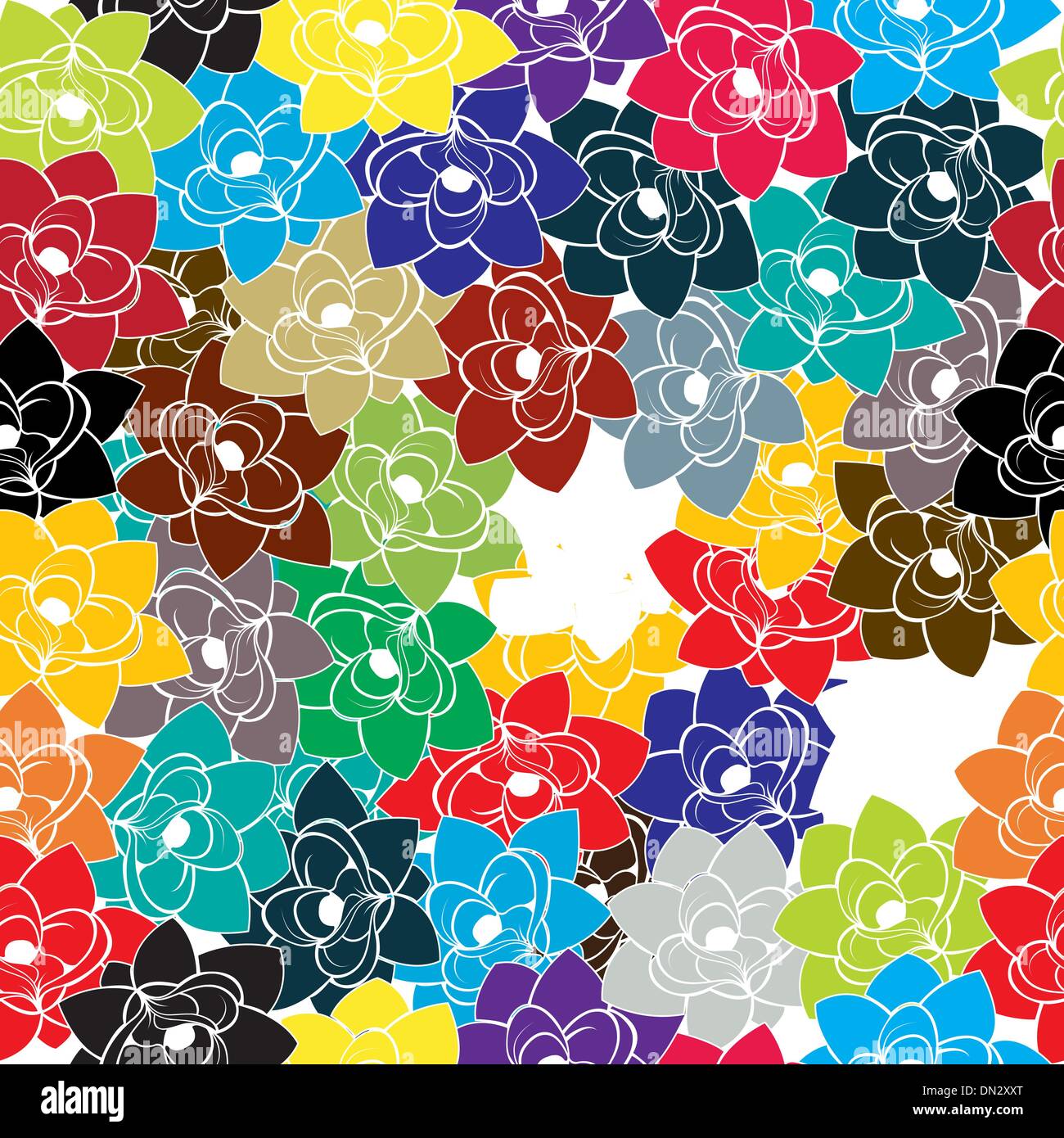 Hippie textile background seamless Stock Vector Images - Alamy