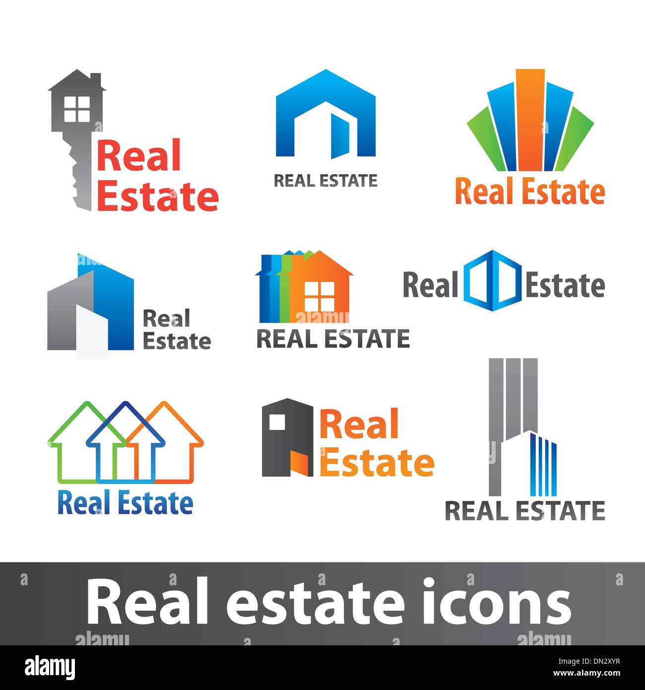 Real estate icons Stock Vector Image & Art - Alamy
