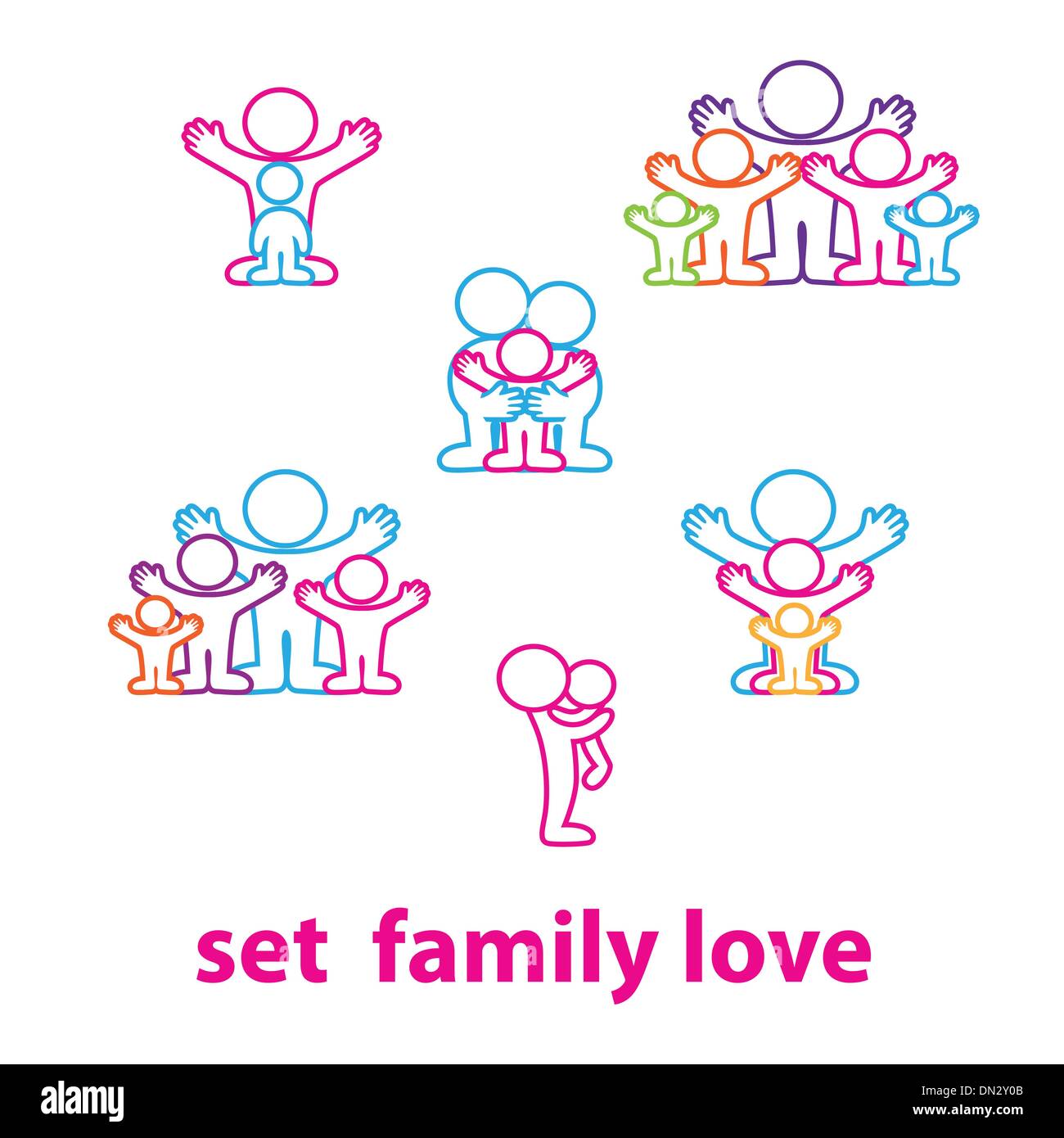 Family love clip art hi-res stock photography and images - Alamy