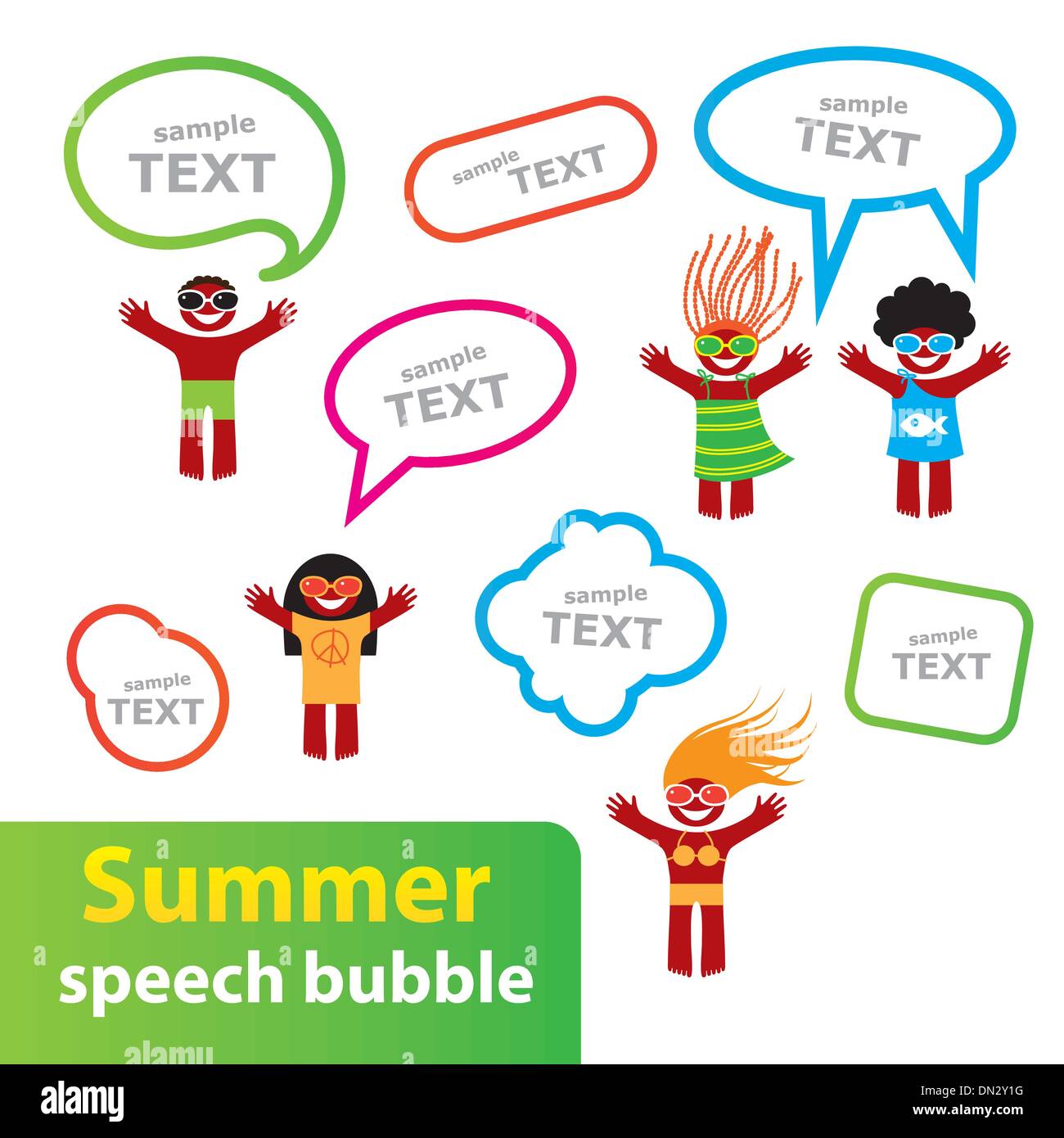 Summer talk Stock Vector Images - Alamy