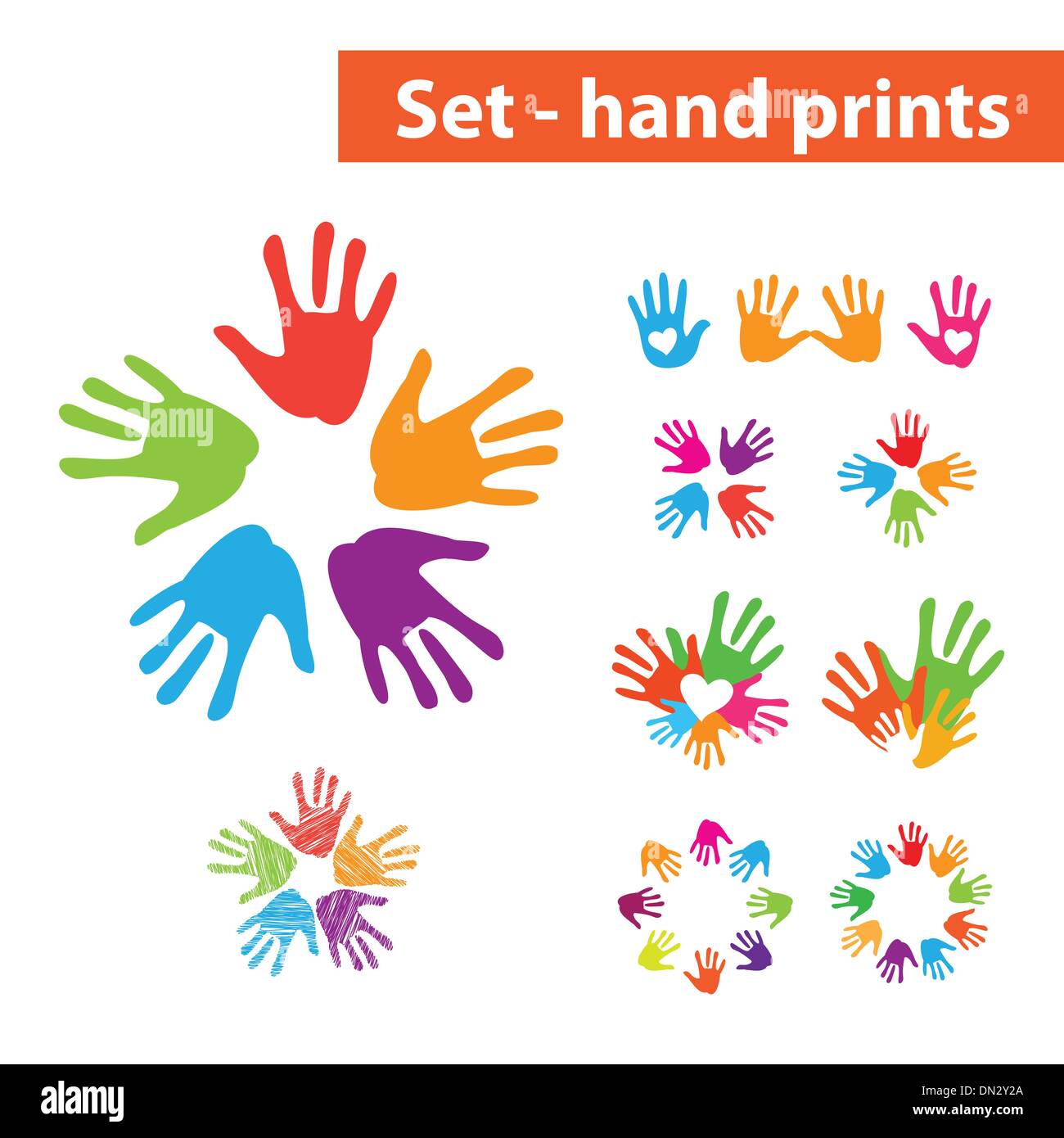 Kid palms Stock Vector Images - Alamy