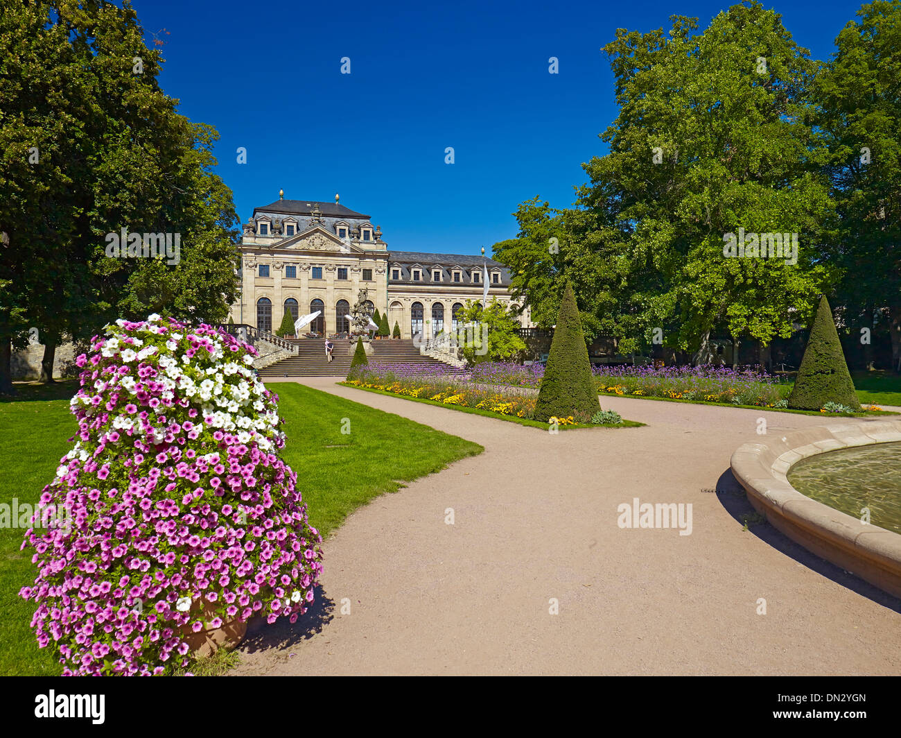 Castle garden with Orangery in Fulda, Hesse, Germany Stock Photo - Alamy